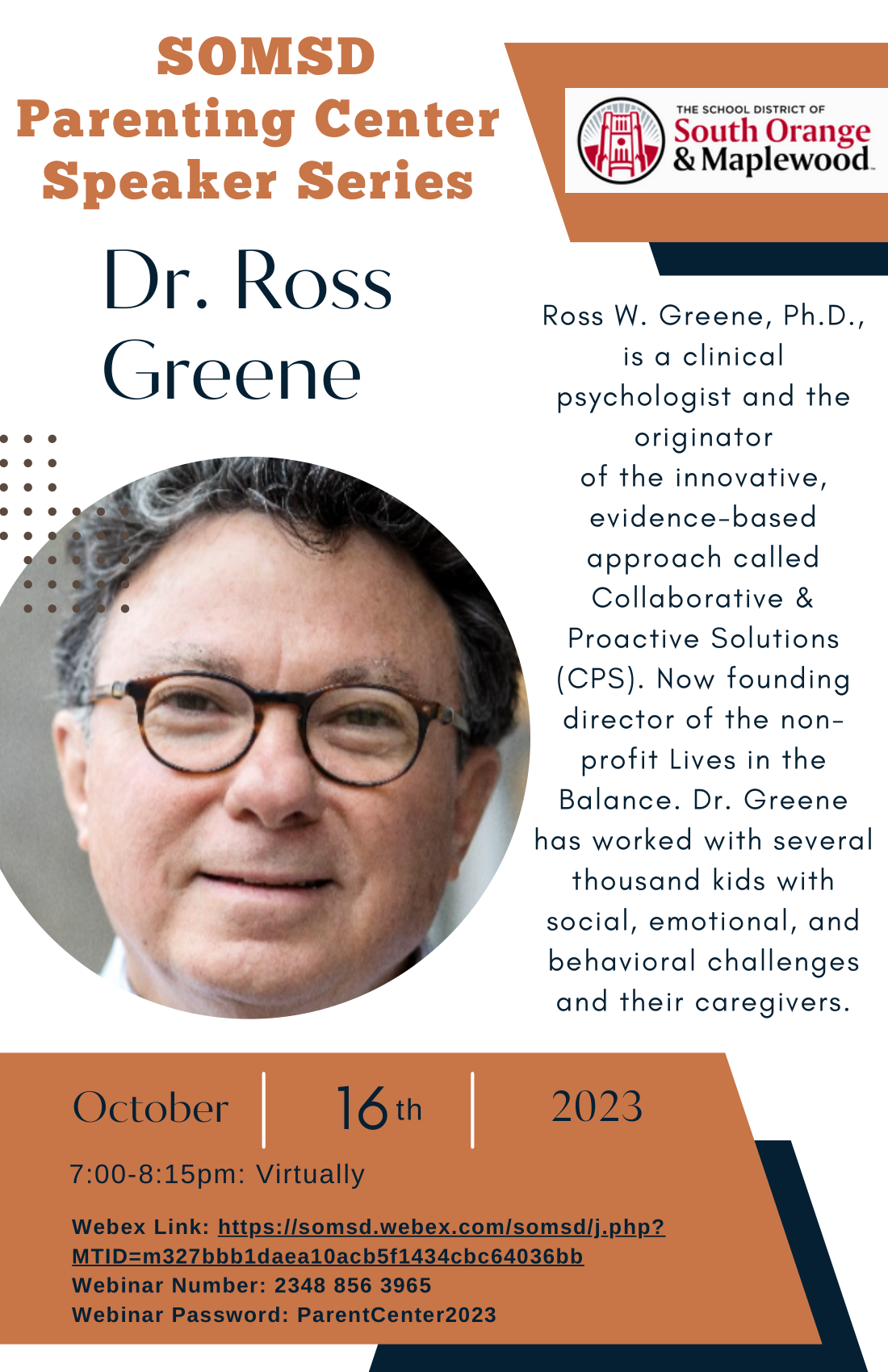Speaker: Dr Ross Greene, Oct 2023 – SEPAC SOMA