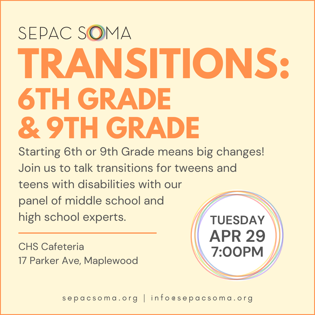 Meeting: Transitions – 6th & 9th Grade, April 2025 – SEPAC SOMA