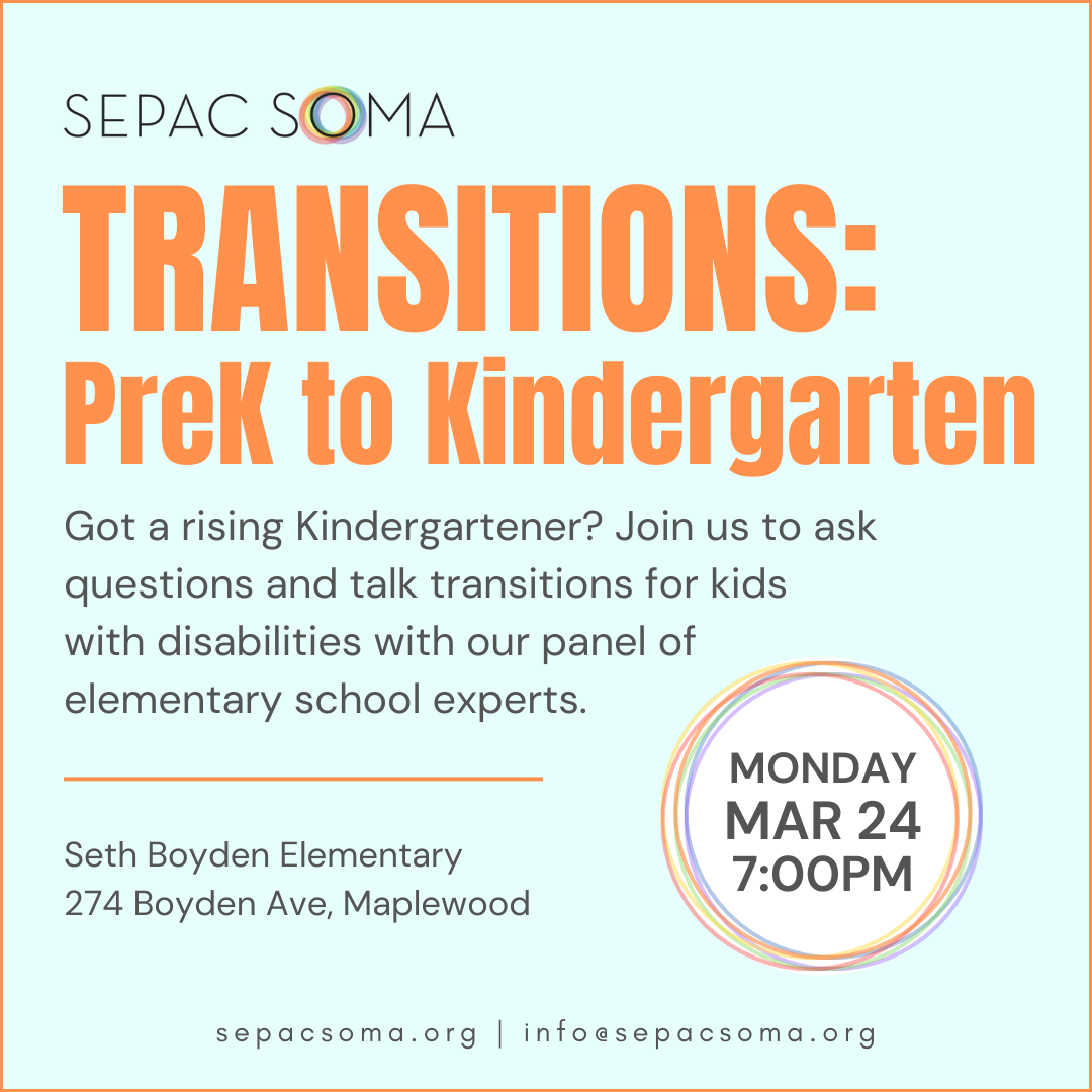 Meeting: PreK to Kindergarten Transition, March 2025 – SEPAC SOMA